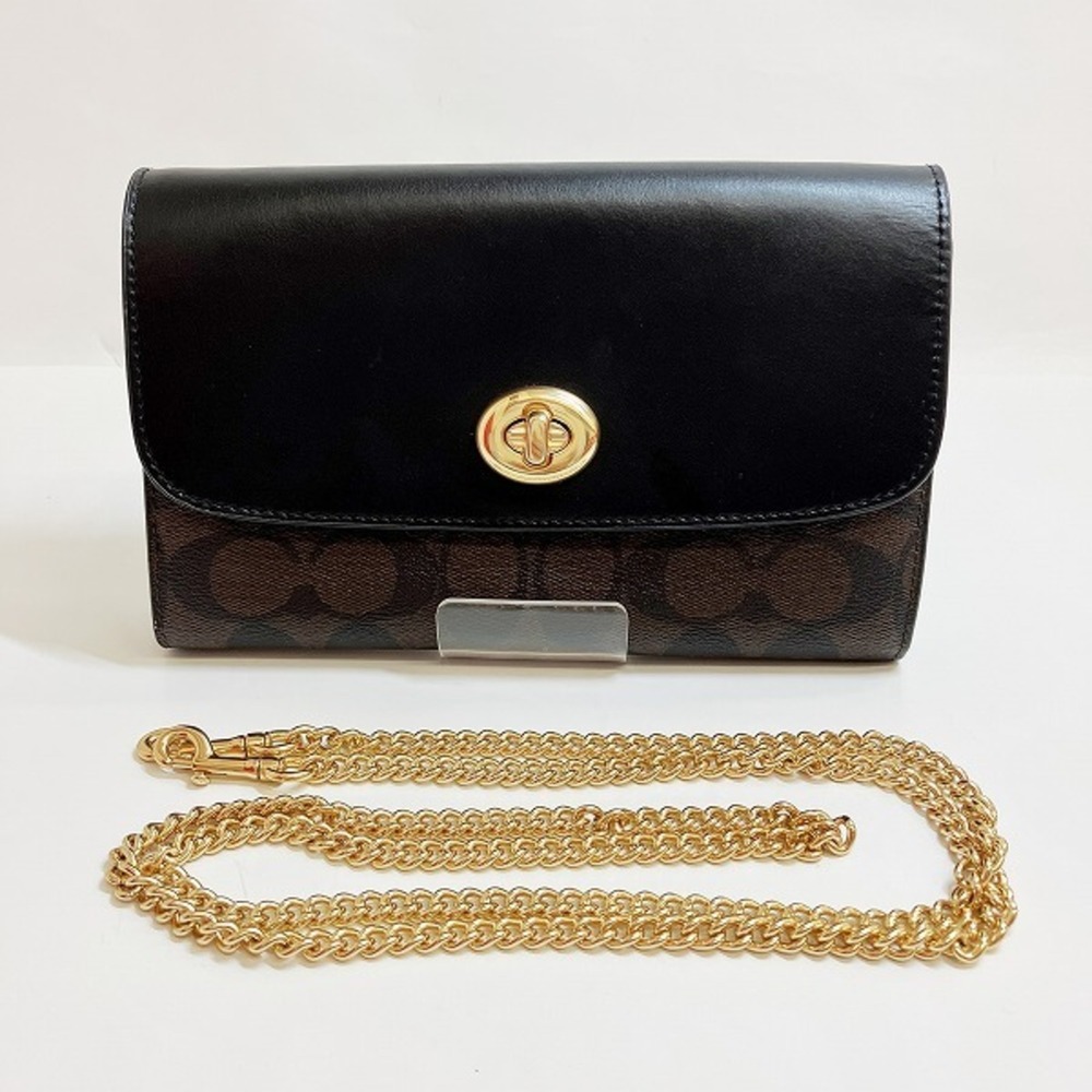 Coach Signature F24280 Chain Wallet Bag Clutch Should… - Gem